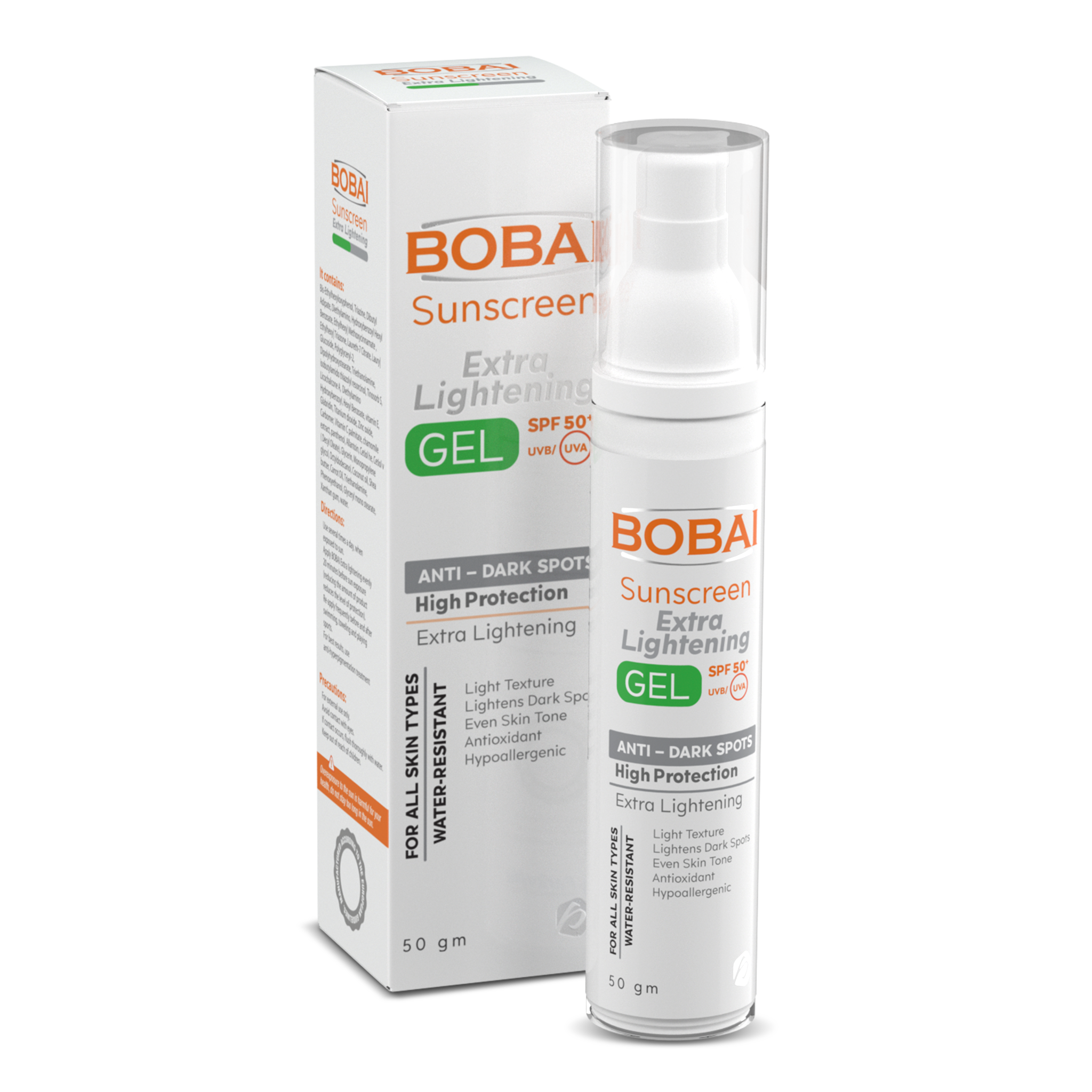 Bobai Sunscreen Extra Lightening gel spf 50 – SohatiCare Egypt