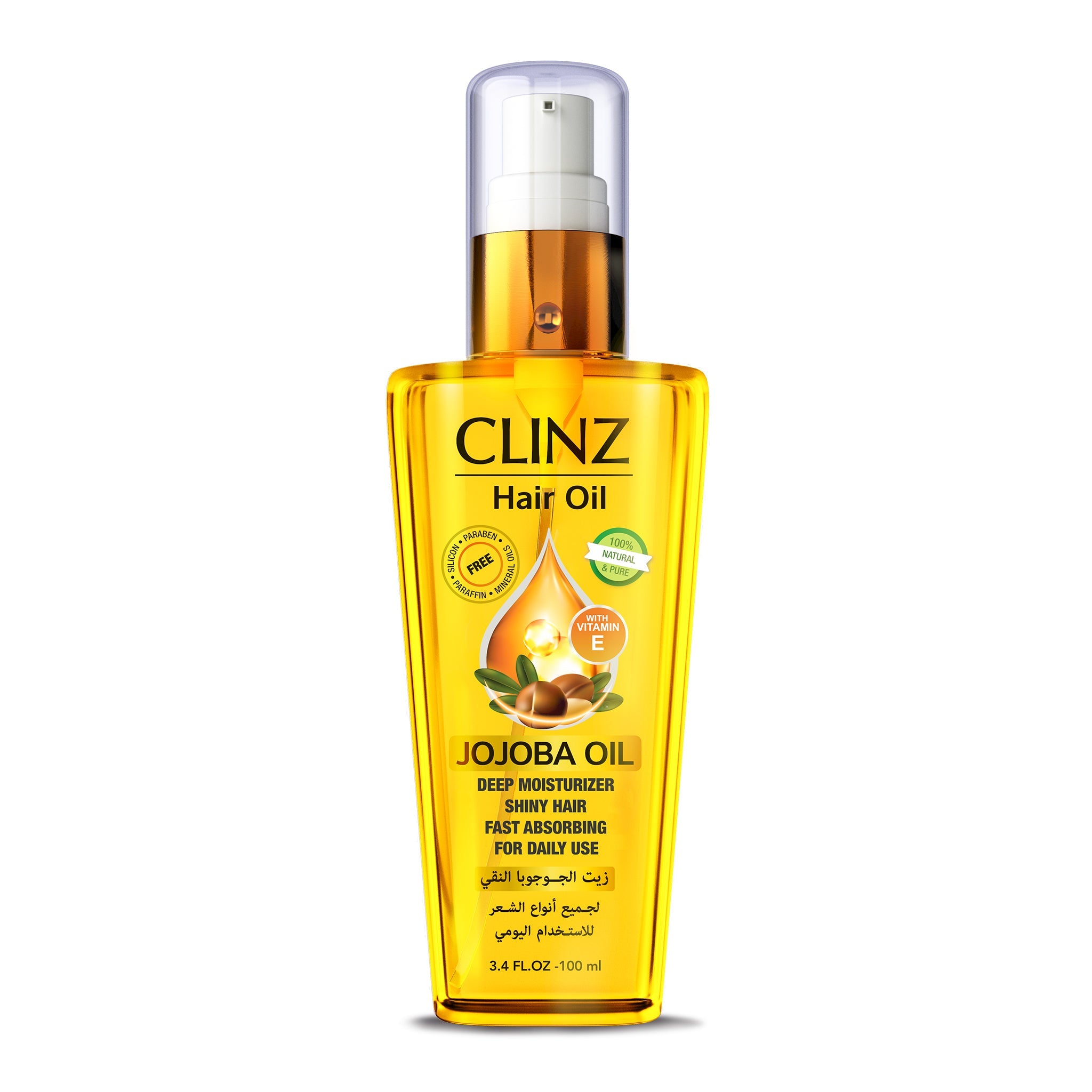 CLINZ Natural Jojoba Hair Oil 100 ml – SohatiCare Egypt